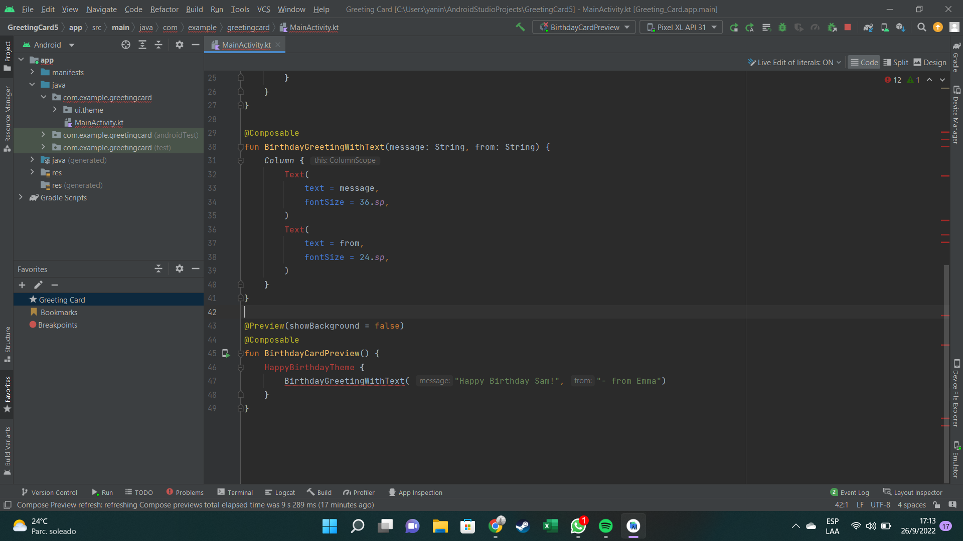 Text composables: Android Basics with Compose · Issue #70 · google-developer-training/basic ...