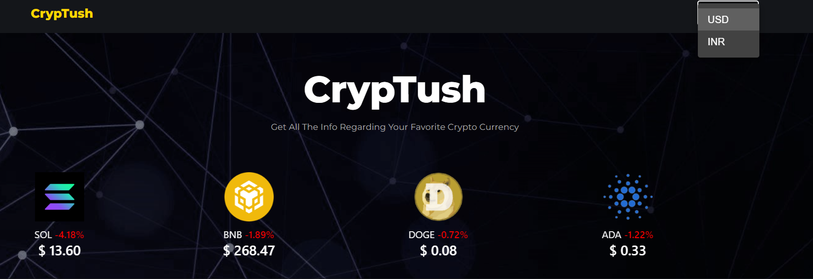 Github Tushar Topcryptush Cryptocurrency React Web Application