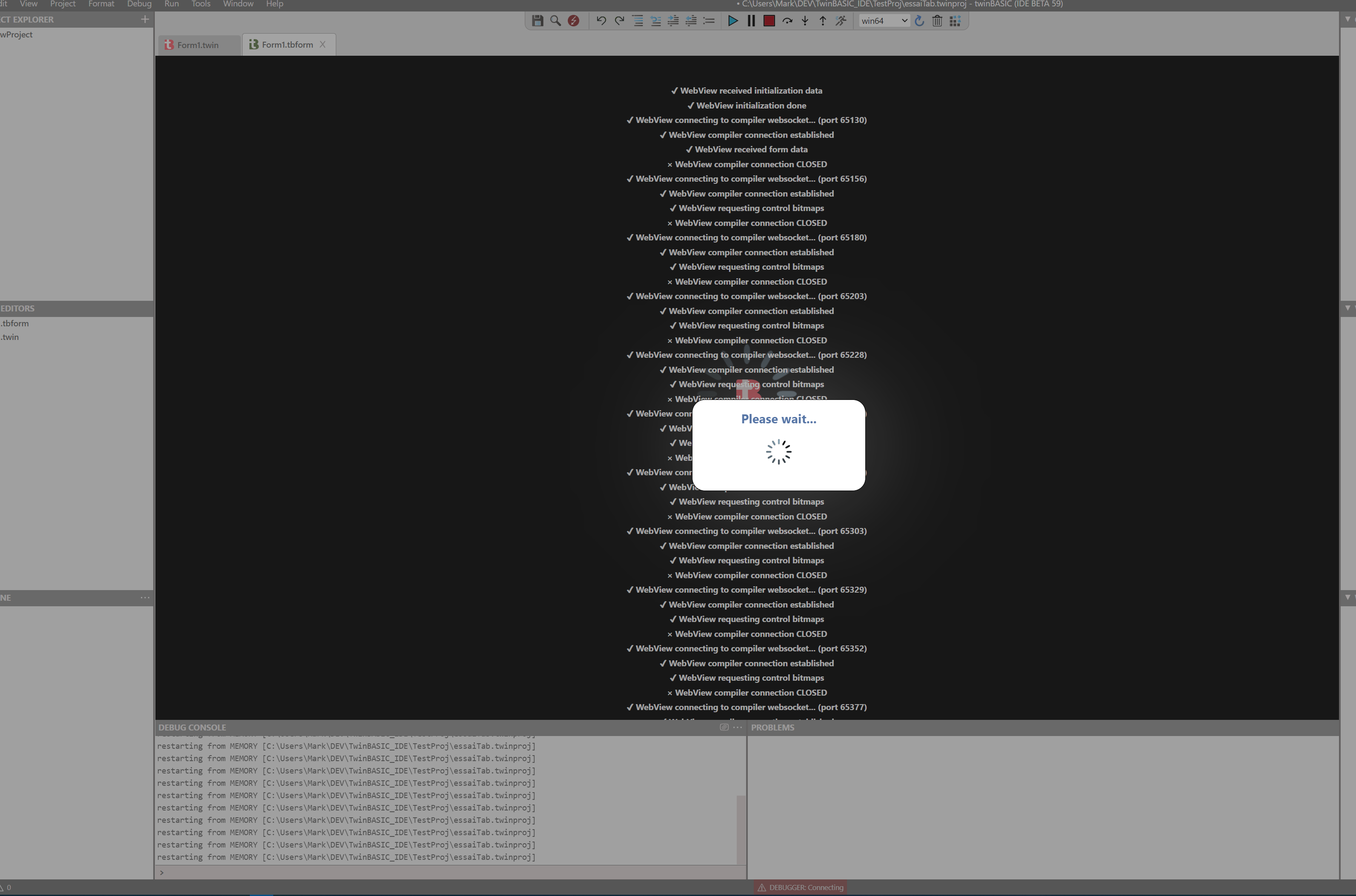 Need a little better fault handling in IDE · Issue #929 · twinbasic/twinbasic · GitHub