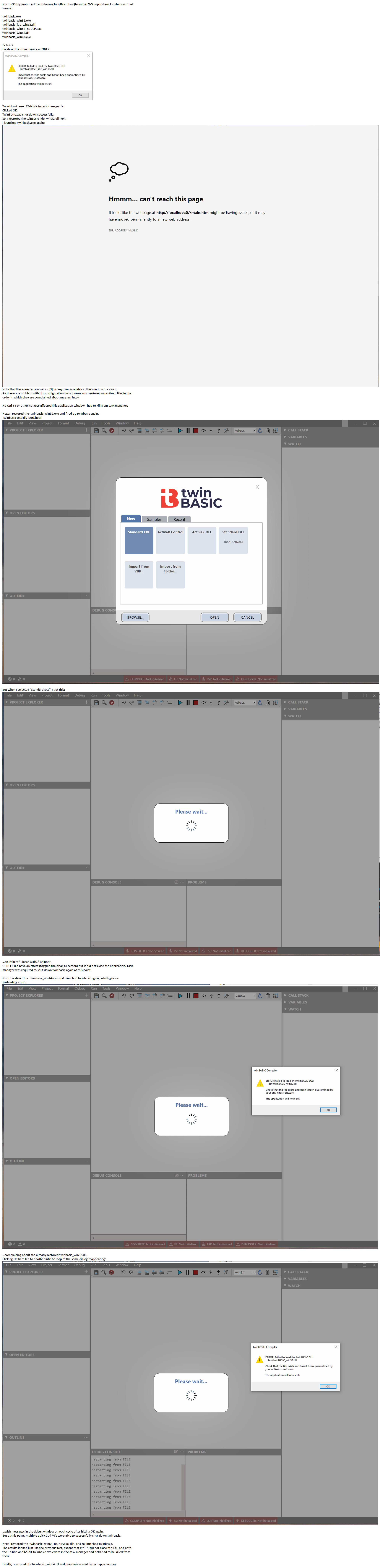 Need a little better fault handling in IDE · Issue #929 · twinbasic ...