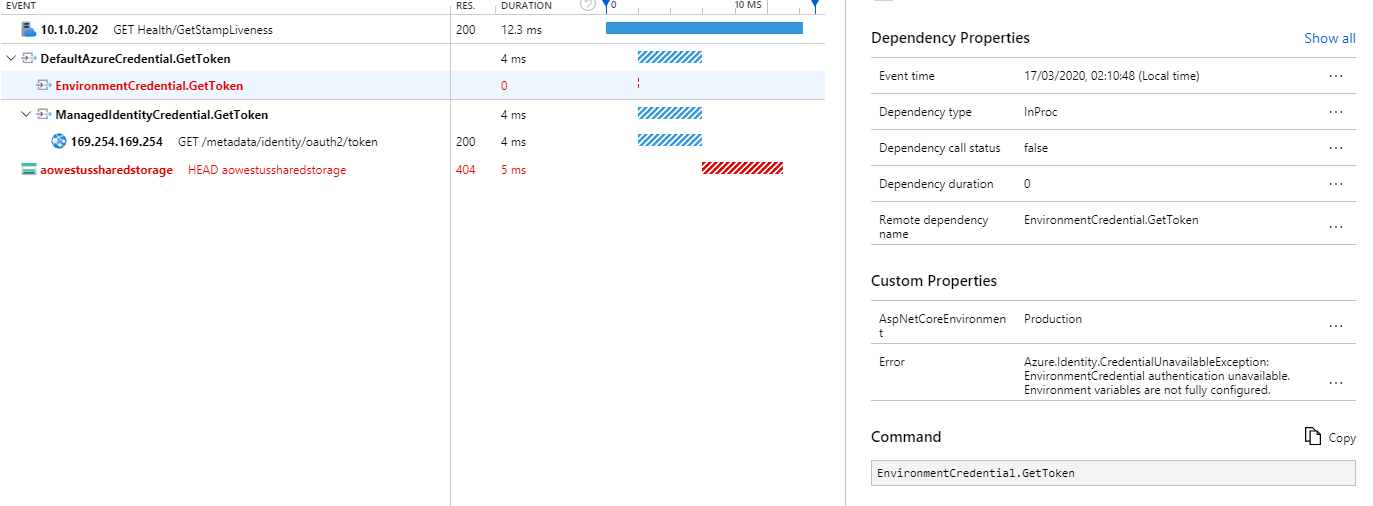 [BUG] DefaultAzureCredential cluttering log with errors · Issue #10659 · Azure/azure-sdk-for-net ...