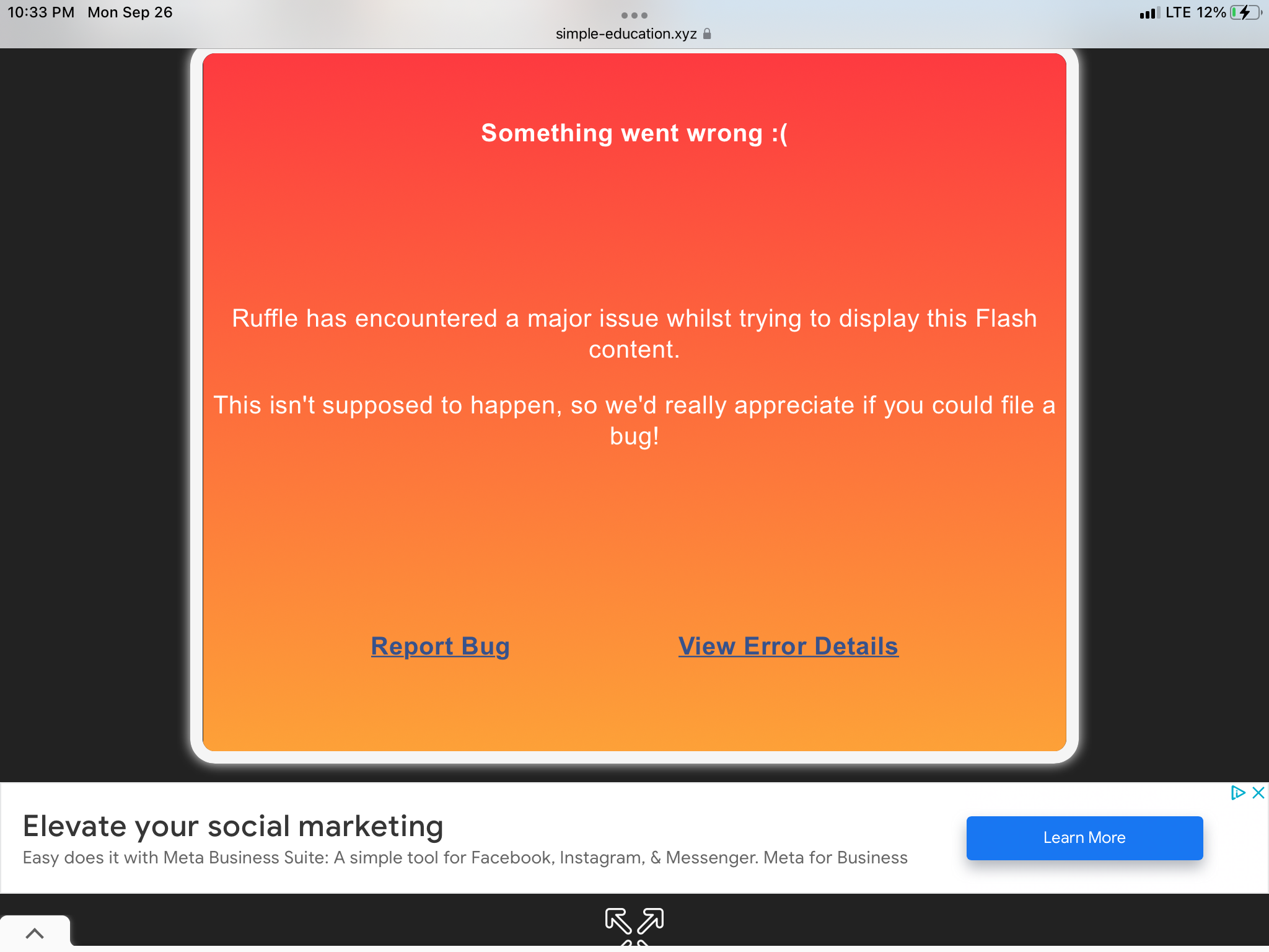 Error On Simple Swf · Issue 8106 · Ruffle Rs Ruffle · Github