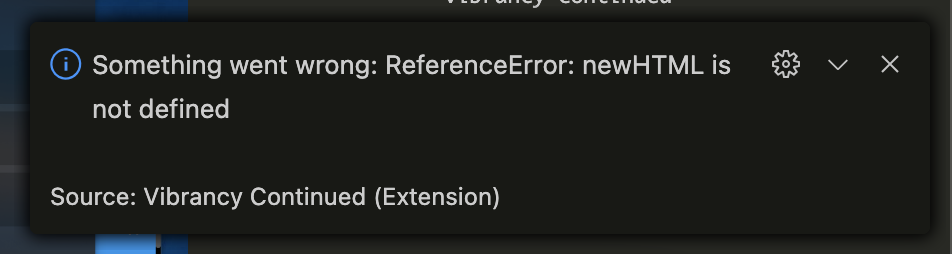 [Bug]: "ReferenceError: newHTML is not defined" on new version of VSCode · Issue #74 · illixion ...
