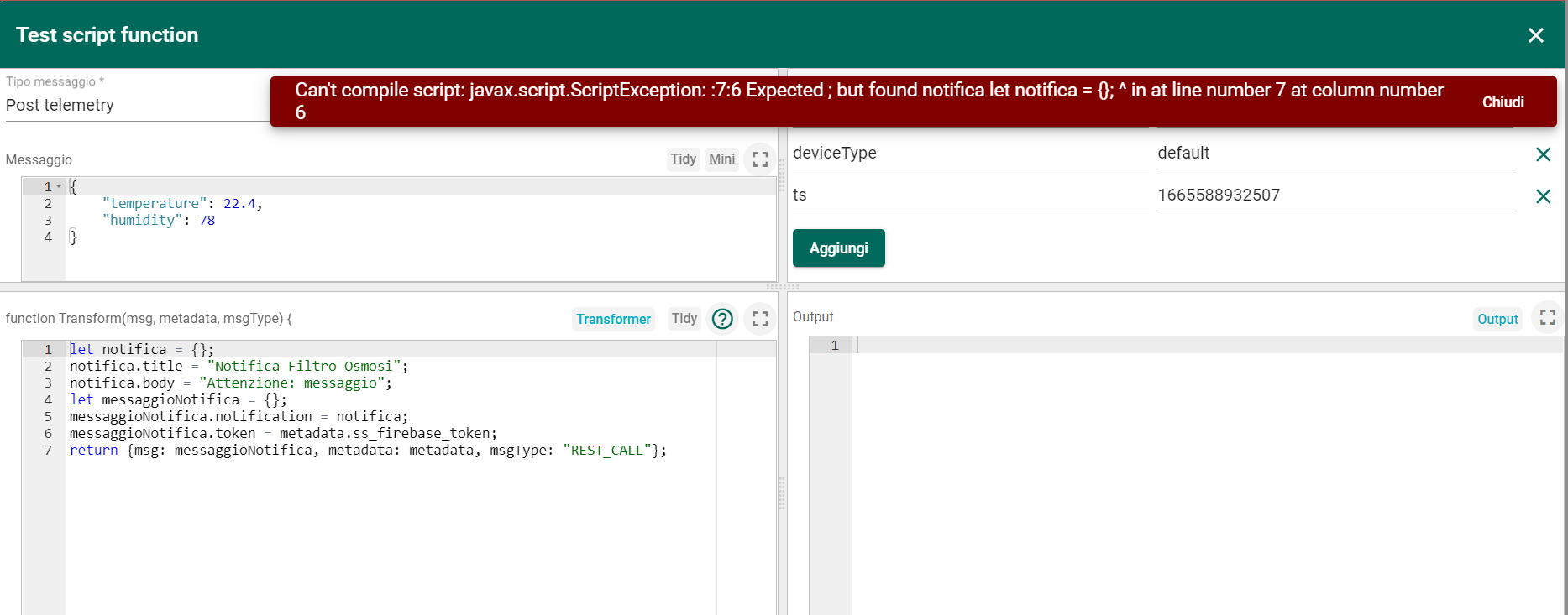 Bug Script Rule Node Not Compiled With Correct Javascript · Issue 7414 · Thingsboard 