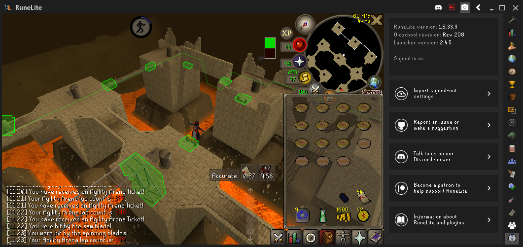 Brimhaven agility arena arrows, and timer, go missing · Issue #15733 · runelite/runelite · GitHub
