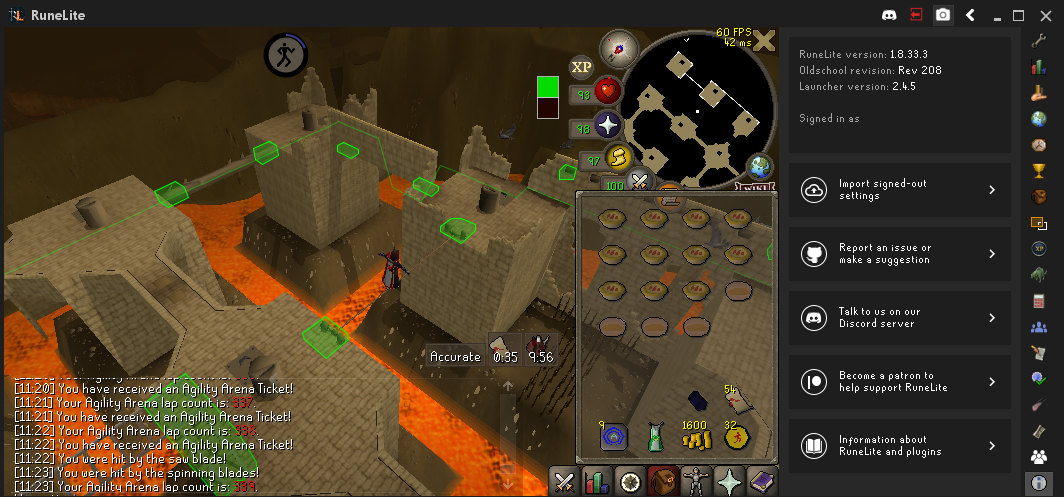 Brimhaven agility arena arrows, and timer, go missing · Issue #15733 · runelite/runelite · GitHub