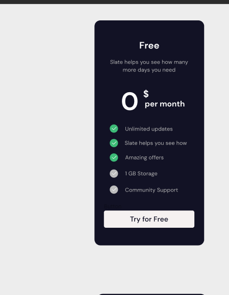 Create Pricing Card 0 Black · Issue 1895 · Clueless Communityseamless