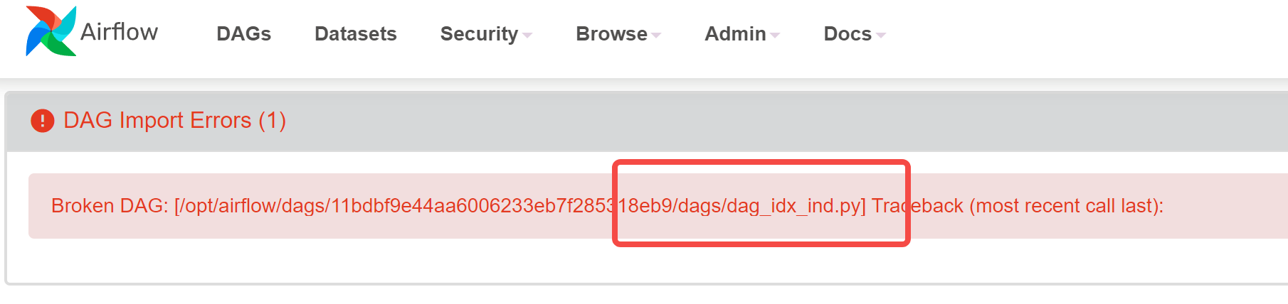 Import Error Of New Dags Cannot Be Shown On Web Ui For Common Users · Issue 29897 · Apache