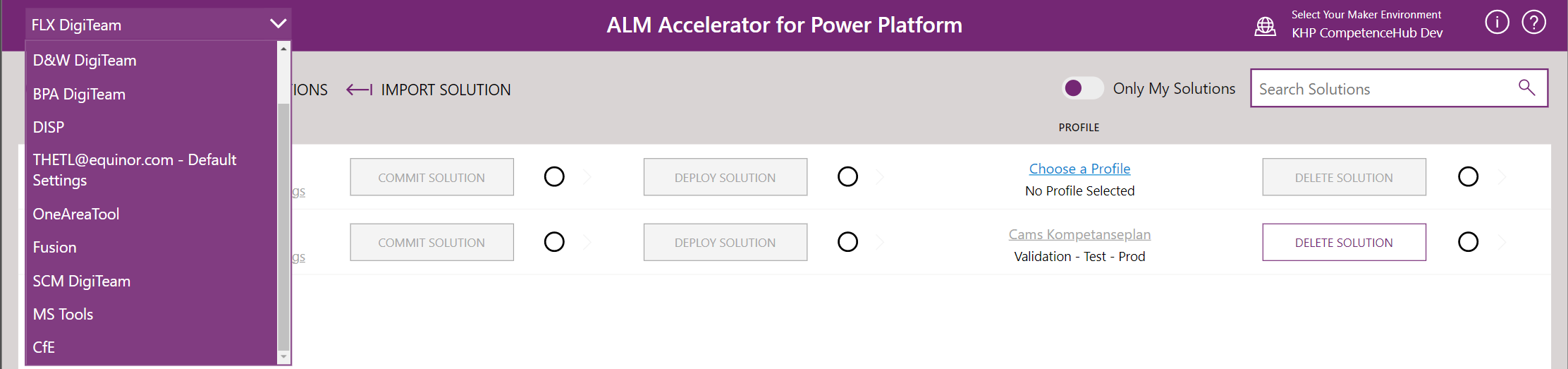 [ALM Accelerator - BUG]: Can not see a "profile" in Deployment User Setting · Issue #4295 ...