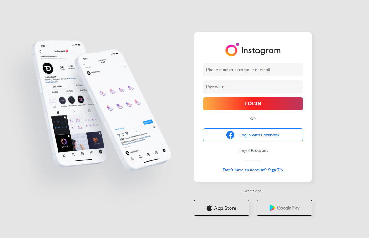 GitHub - DandaraF/instagram-login-redesign