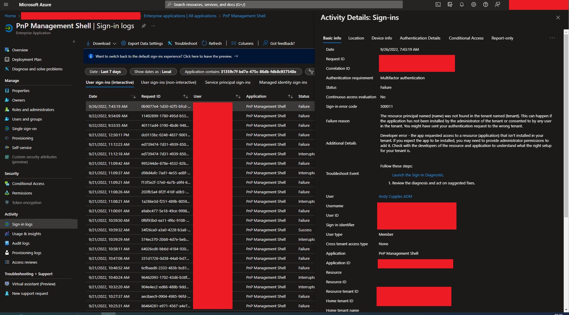 Wrong Tenant Error - PnP Management Shell [BUG] · Issue #2387 · pnp/powershell · GitHub