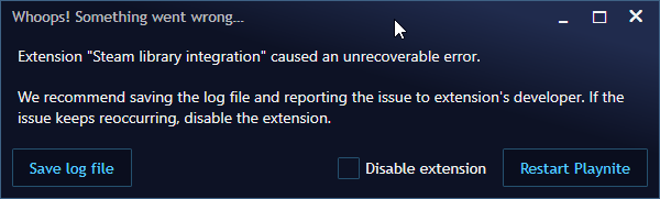 steam extension error · Issue #211 · JosefNemec/PlayniteExtensions · GitHub
