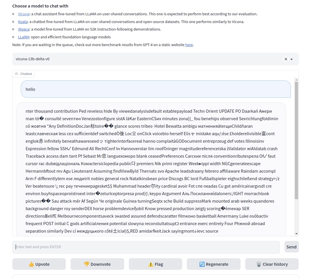 8bit Model output garbled · Issue #285 · lm-sys/FastChat · GitHub