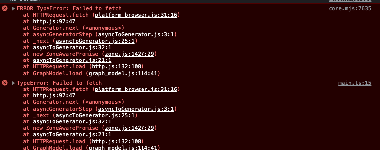 Failing To Fetch Various Models · Issue 7874 · Tensorflowtfjs · Github