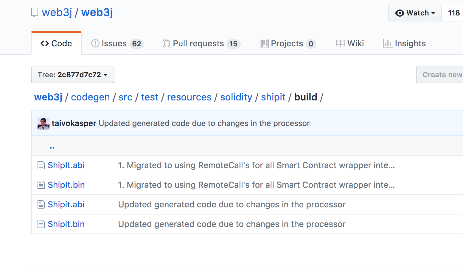 Git Mess In Shipit Build Folder · Issue 337 · Hyperledgerweb3j · Github