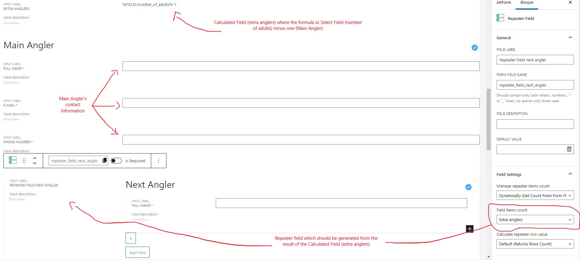 JetFormBuilder - Dynamically generate a numbers range and repeater fields from the Calculated ...