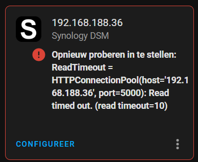 Synology integration stopped working · Issue #79025 · home-assistant/core · GitHub