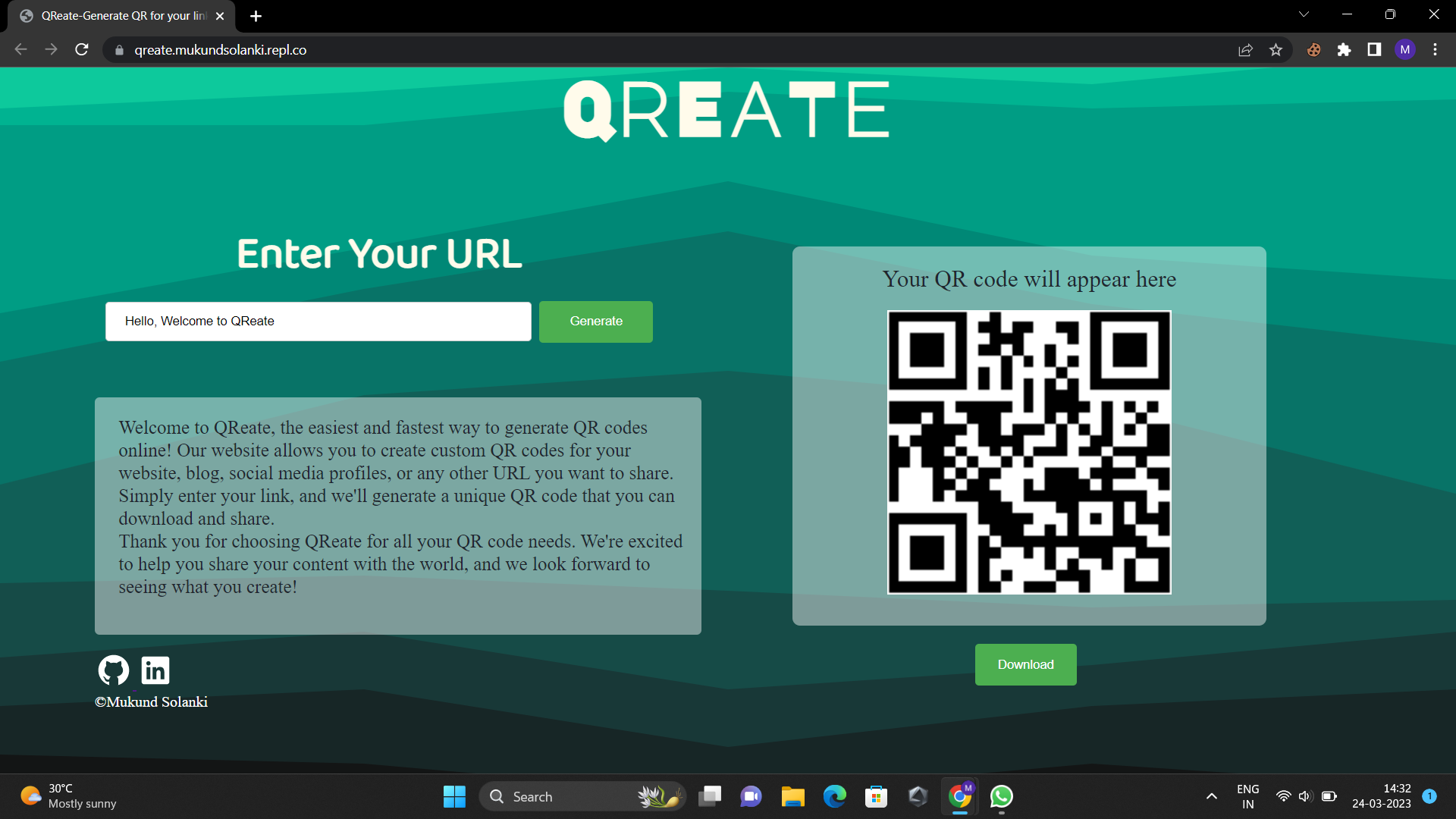 GitHub - mukundsolanki/QReate-QR-Code-Generator: QReate is a Simple yet powerful QR Code ...