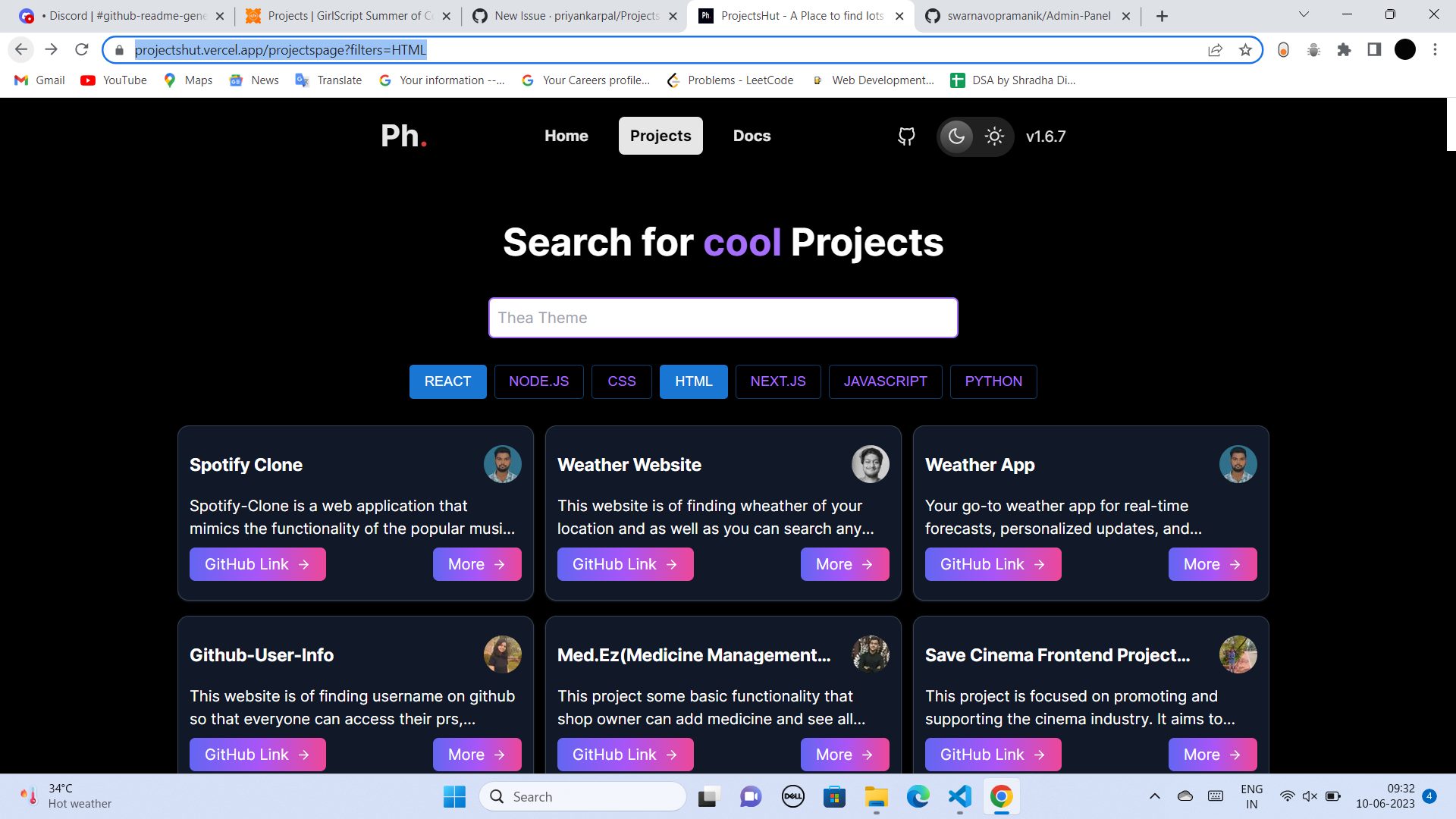 Redesigning the navbar section · Issue #1161 · priyankarpal/ProjectsHut · GitHub