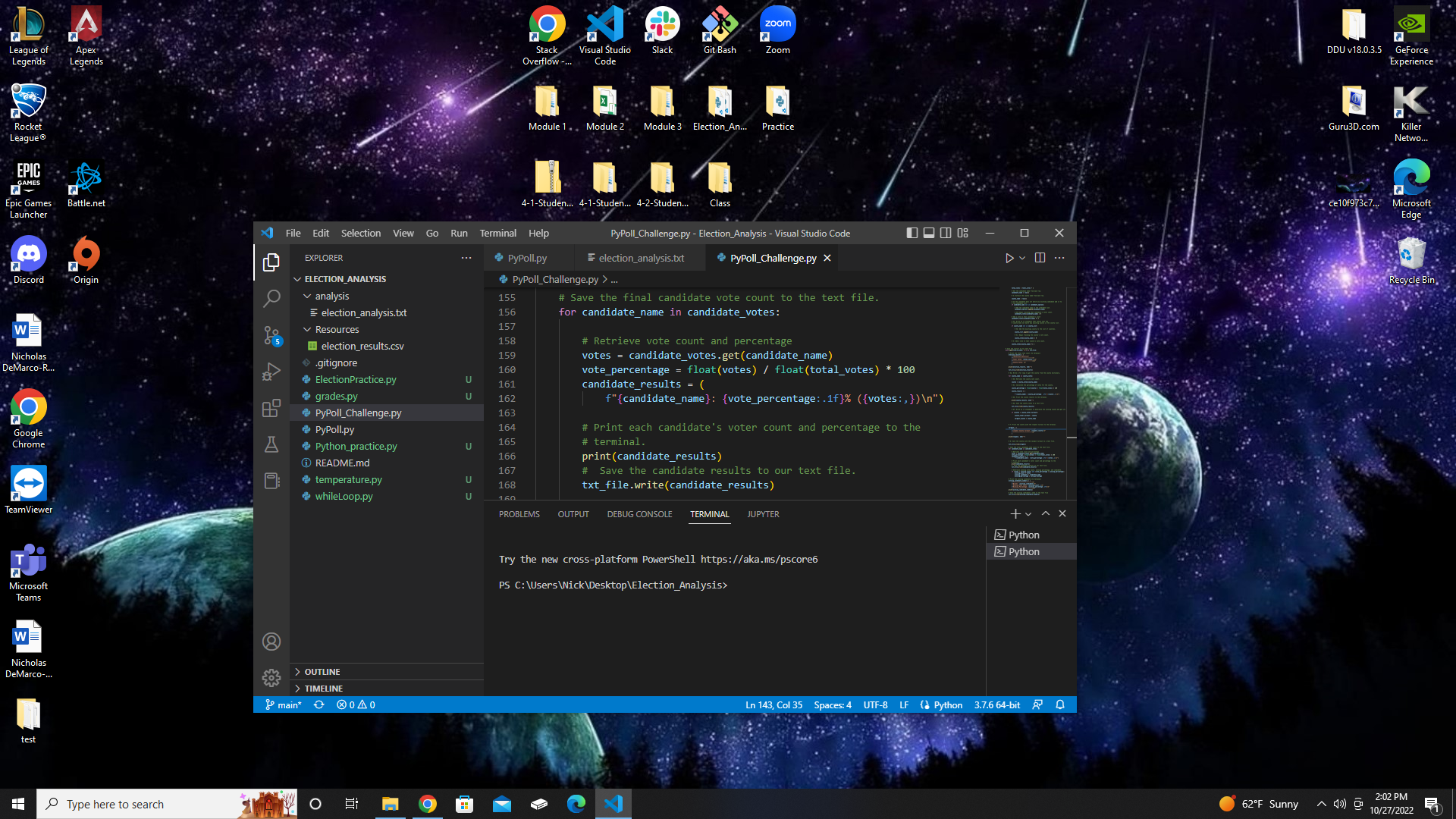 GitHub - Nicholas-DeMarco/Election_Analysis