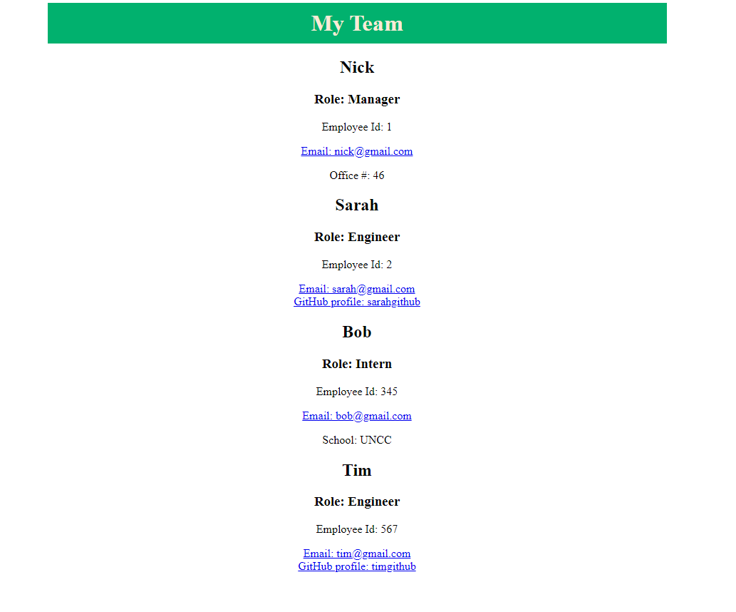 GitHub - n-lofaso/team-profile-generator