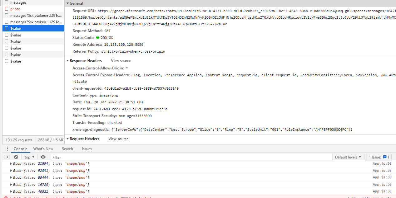 [BUG] Teams + React + picture in the chat · Issue #1486 ...