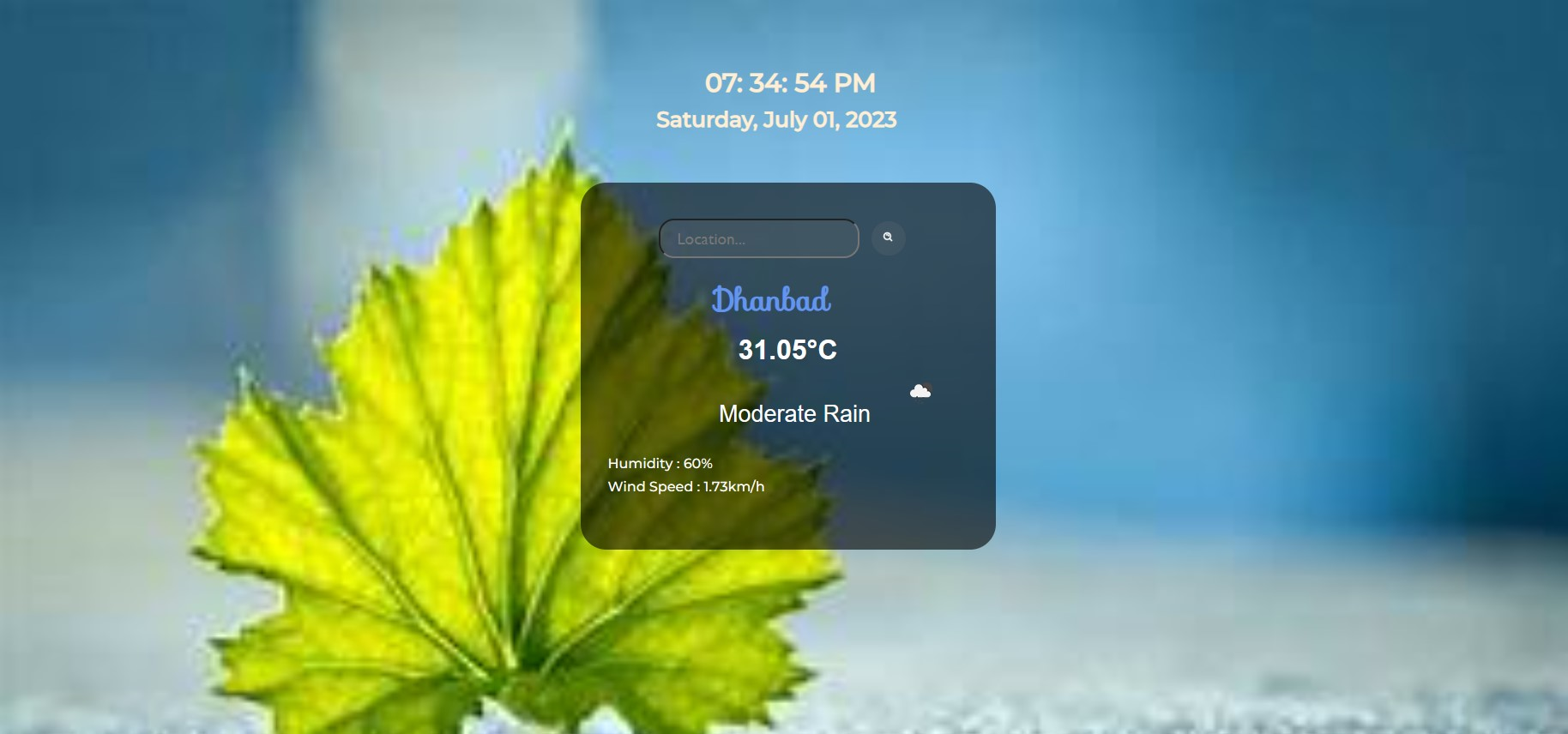Github Divija Sriweather App 