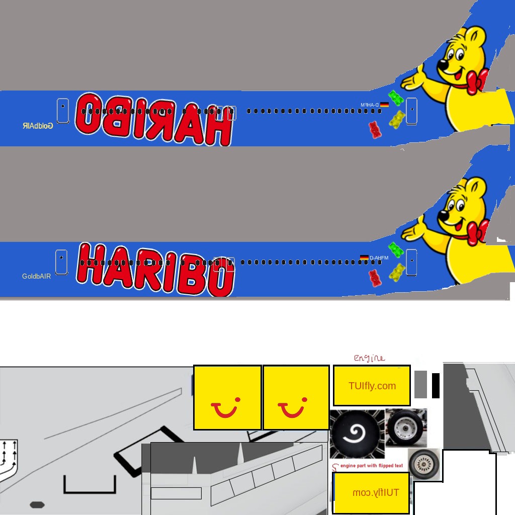 TUIfly "Haribo GoldbAIR" 737-800 livery · Issue #221 · Spice9/Geofs-Multiliveries · GitHub