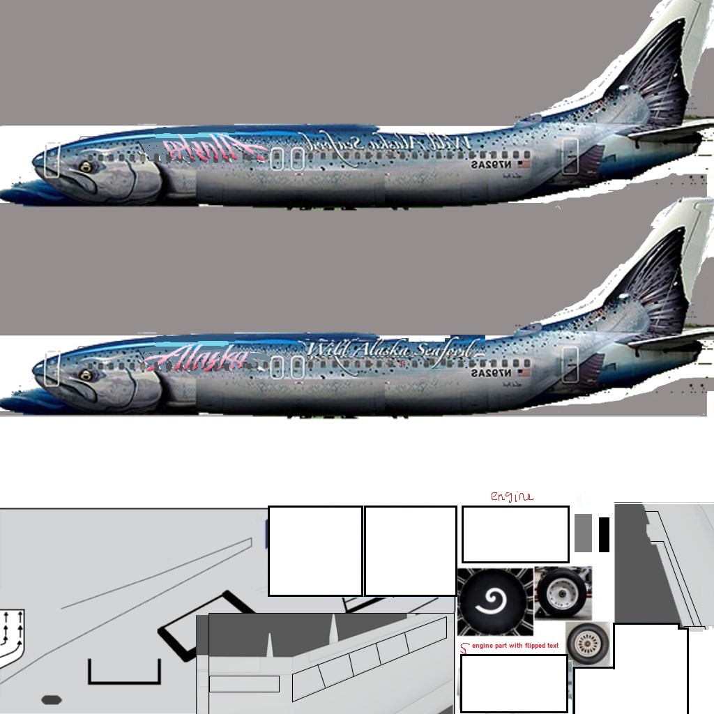 Alaska Airlines "Salmon thirty salmon" 737-800 livery · Issue #220 · Spice9/Geofs-Multiliveries ...