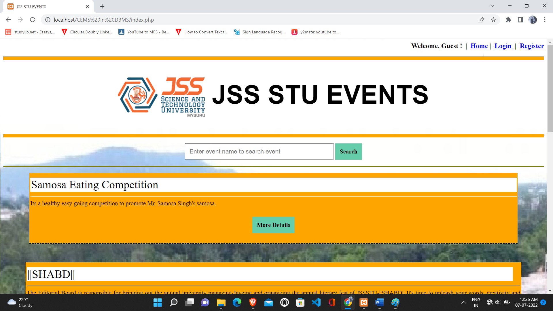 GitHub - Sammy131/JSS-STU-EVENT-MANAGEMENT-SYSTEM