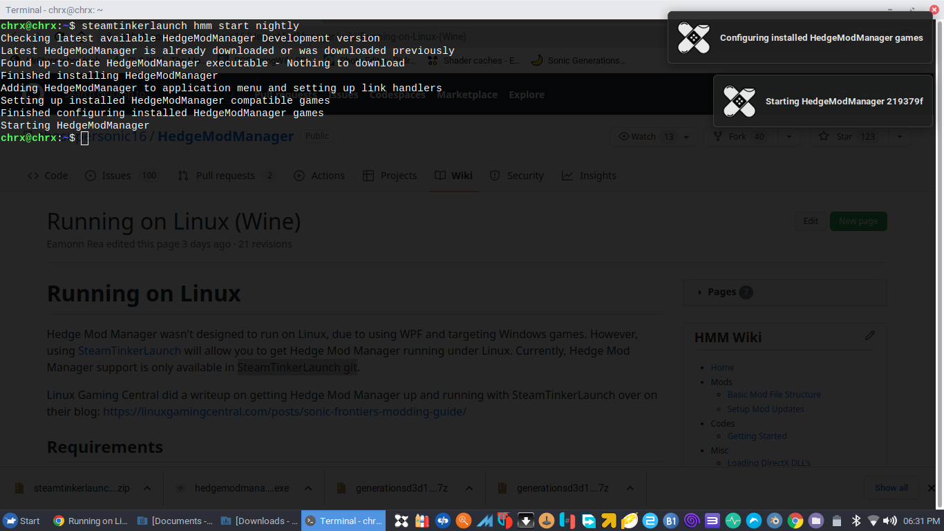 HedgeModManager Tries to open with steamtinkerlaunch, but nothing happens · Issue #508 ...
