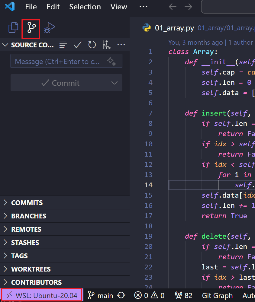 Always default to enter the Source Control Bar first, when the Activity ...