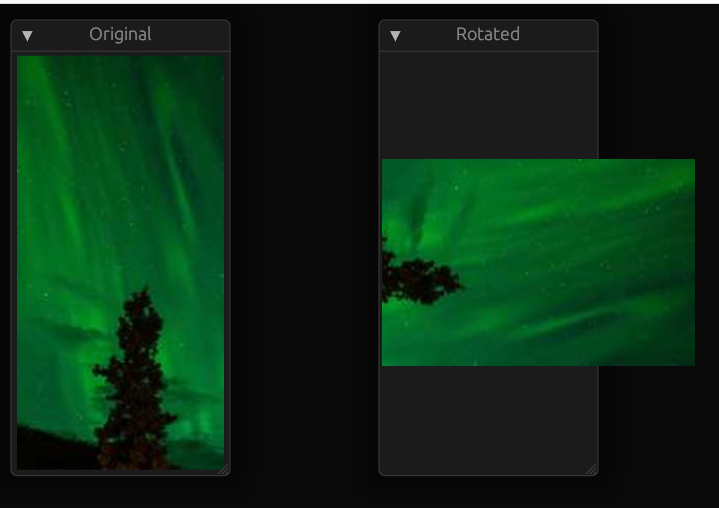Rotated image does not respect container boundaries, has wrong width/height ratio and is clipped ...
