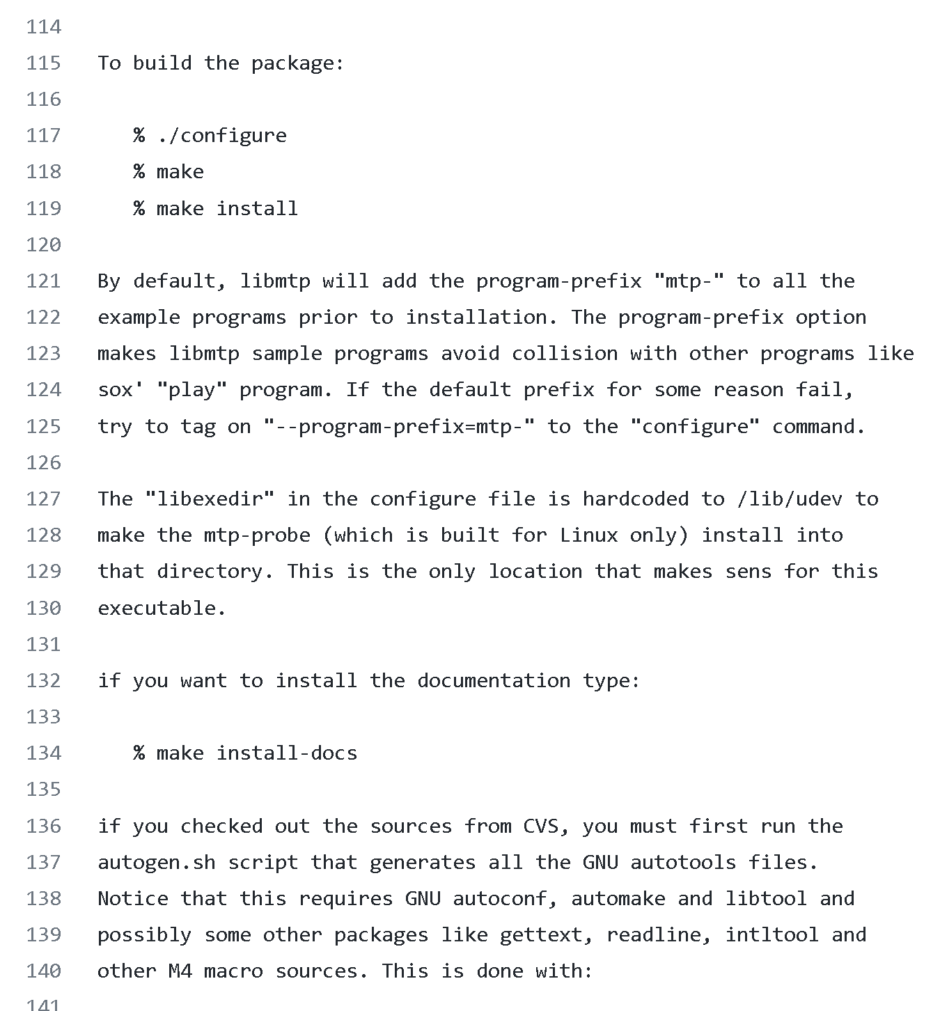 INSTALL doc instructions are not updated for Building Correctly Libmtp manually · Issue #142 ...