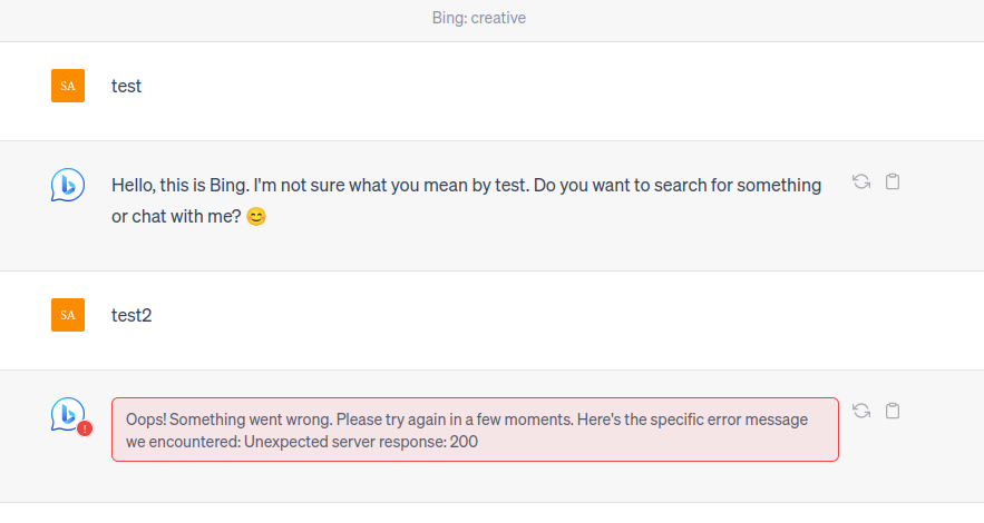 [Bug]: ordinary bingAI breaks when online -- jailbreak version works somehow. · Issue #705 ...