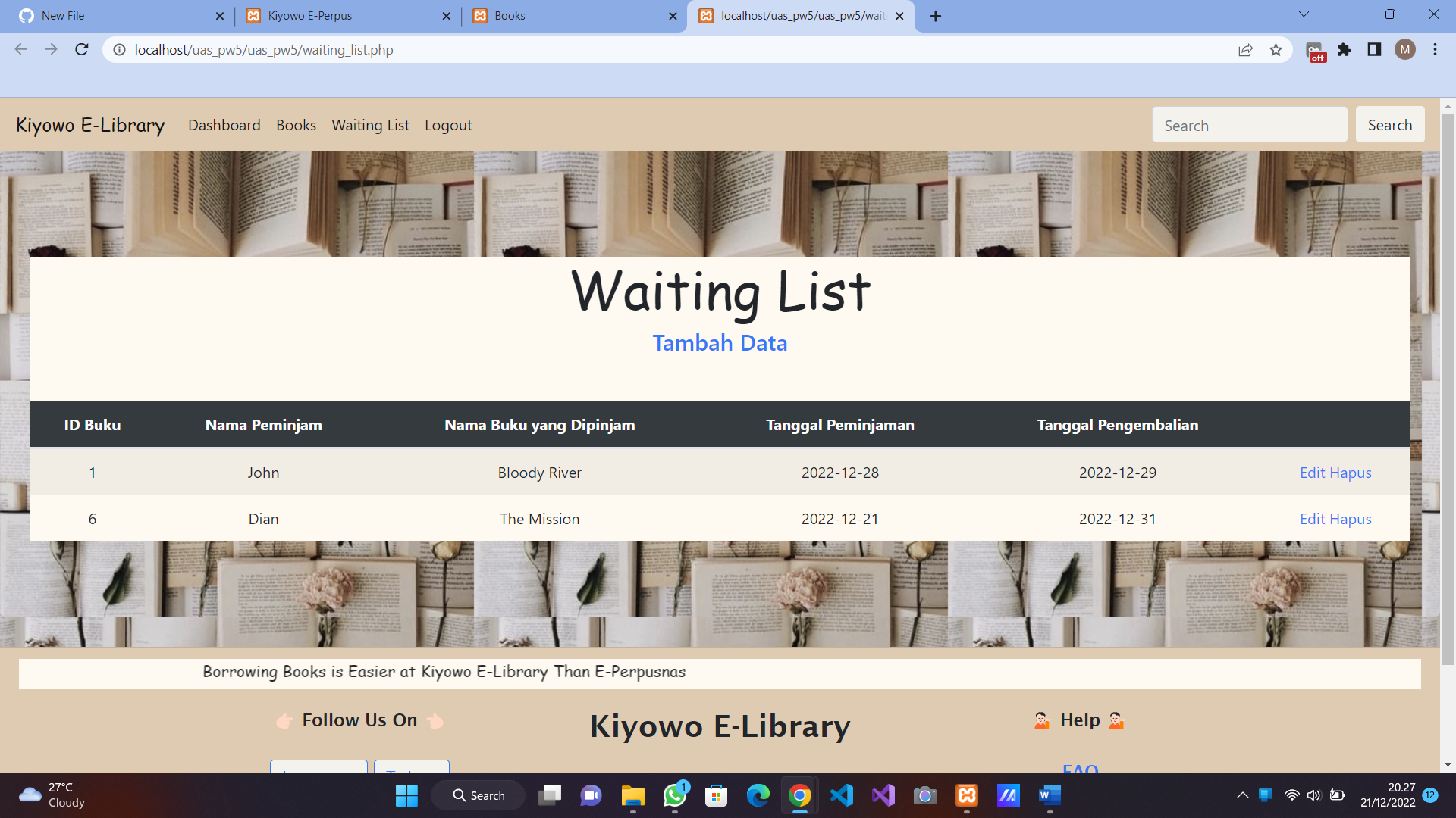GitHub - Mirandacantika/PW5_UAS