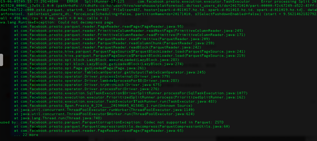 add support compression codec zstd · Issue #12893 · prestodb/presto ...