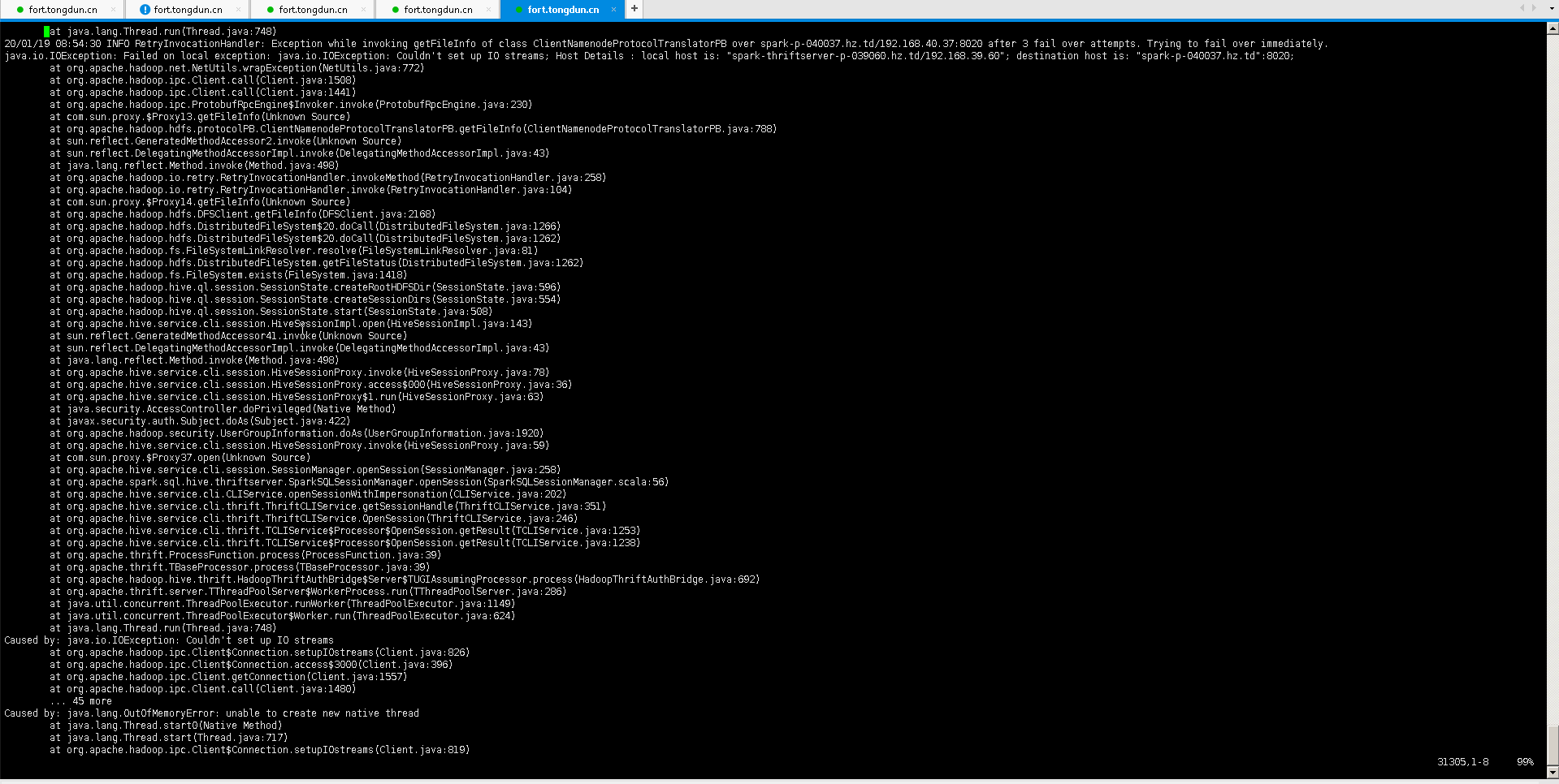 [BUG] Spark thriftserver memory leak · Issue #1378 · pingcap/tispark · GitHub