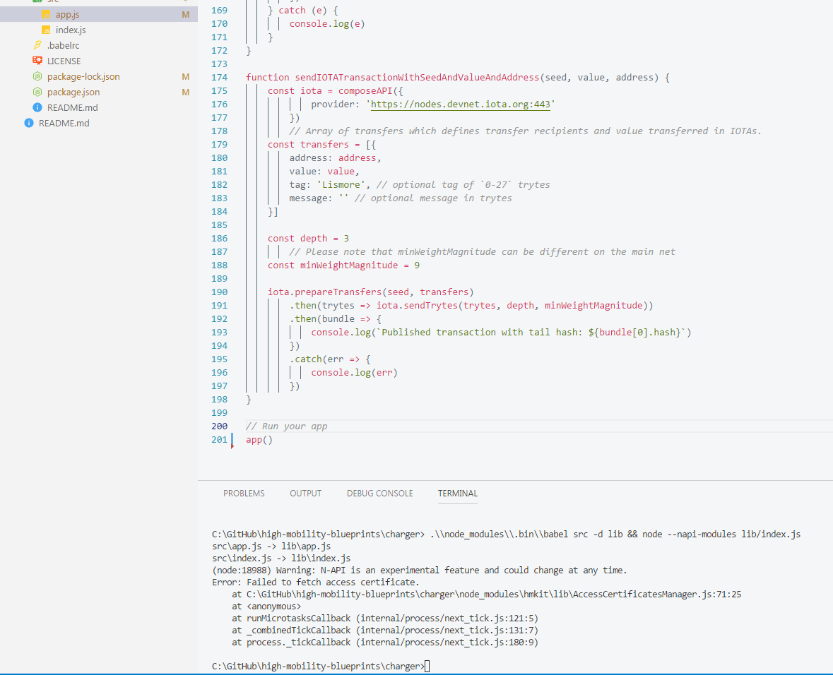 Error: Failed to fetch access certificate · Issue #1 · iotaledger ...
