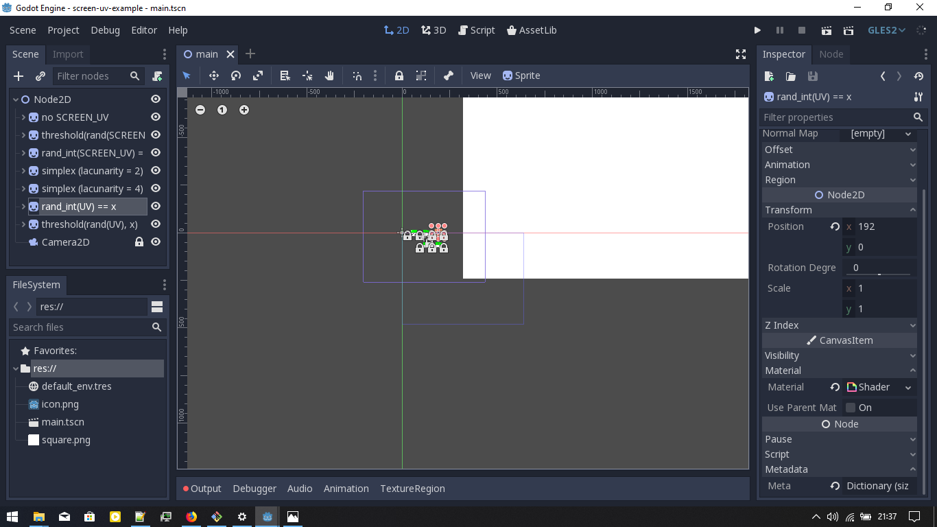 Usage of SCREEN_UV appears to break lighting (with Light2D) · Issue ...