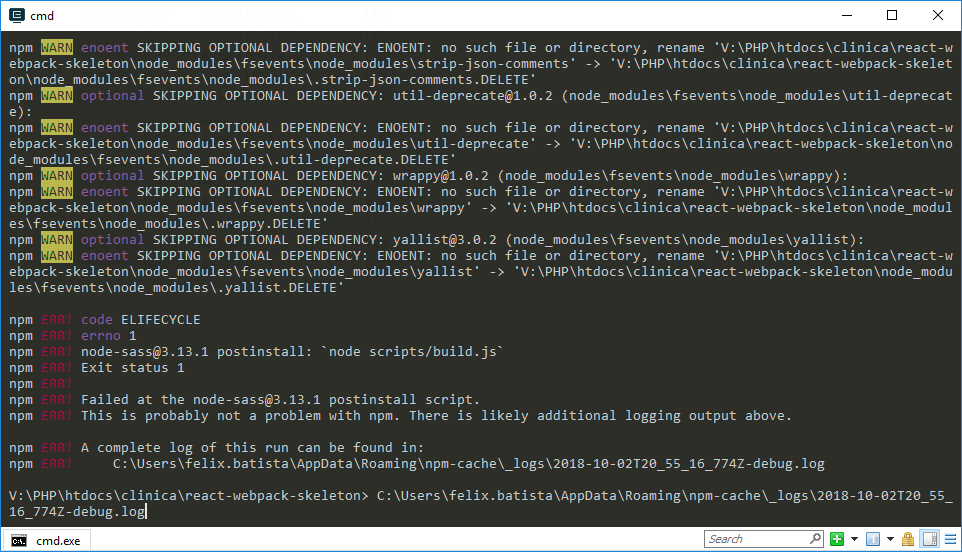Unable To Install App Dependencies · Issue 62 · Knledgreact Webpack Skeleton · Github