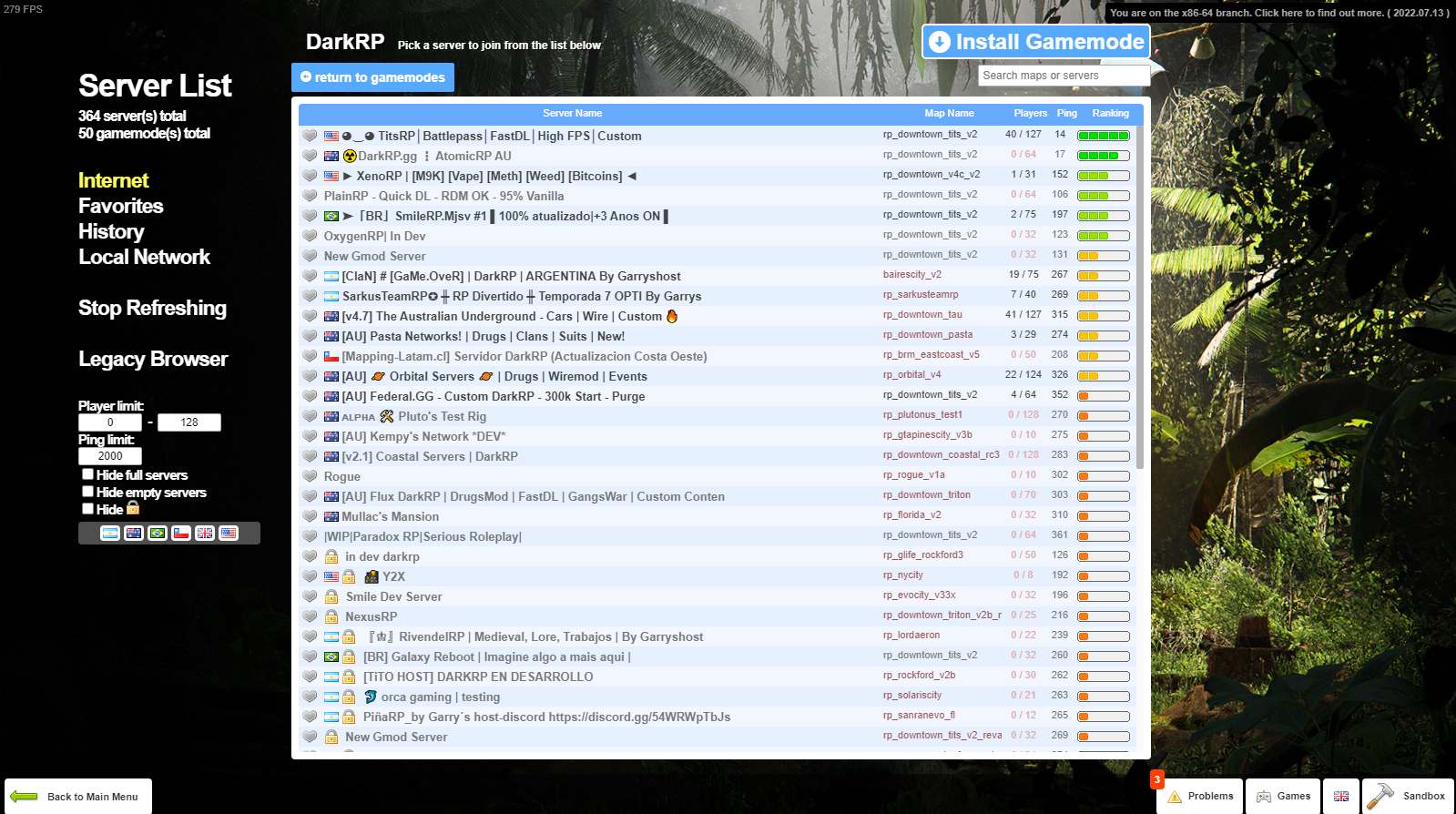 Server browser loading servers in weird order · Issue #5411 · Facepunch/garrysmod-issues · GitHub