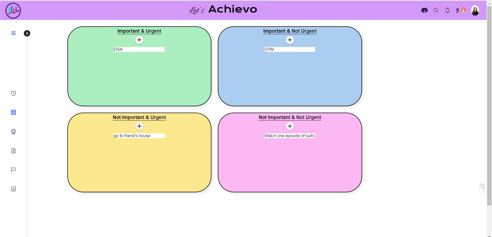 GitHub - KhyatiSatija/Achievo: AHIEVO is a productivity web application ...