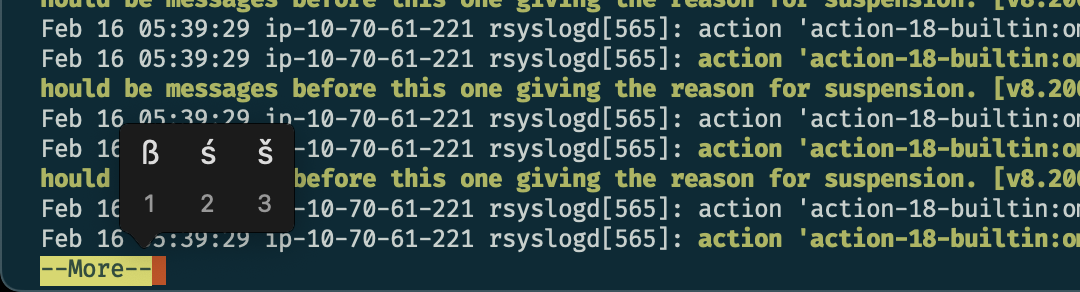 Character Modification Menu Comes Up When Trying To Scroll Syslogs