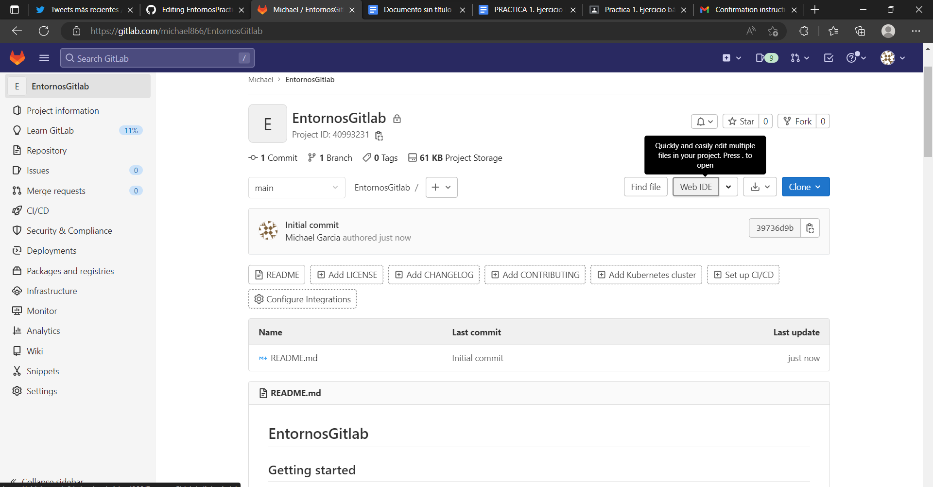 GitHub - michaelgarciam1/EntornosPractica: ex1 Entornos git