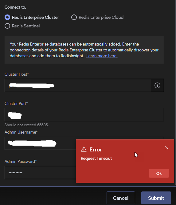 [Bug]:Request Timeout autodiscover Database · Issue #525 · RedisInsight/RedisInsight · GitHub