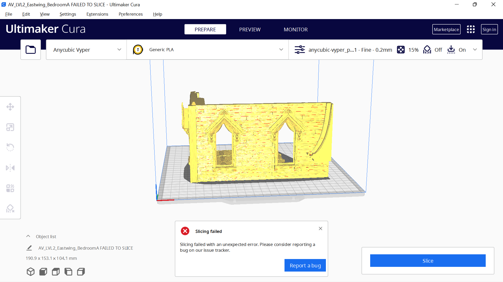 Failed to slice · Issue #13397 · Ultimaker/Cura · GitHub