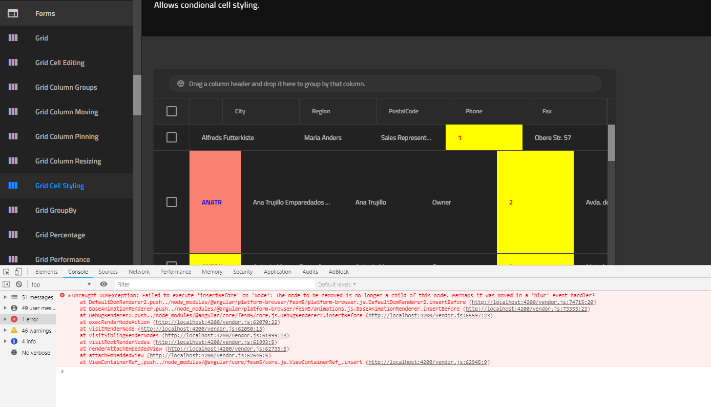 When navigate with Ctrl+Arrow Right cells content is mixed · Issue #4082 · IgniteUI/igniteui ...