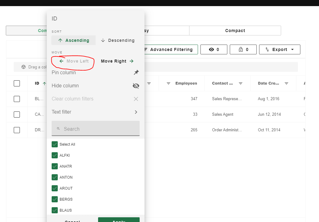 In fluent themes the arrows in Excel style filter are not disabled · Issue #6597 · IgniteUI ...