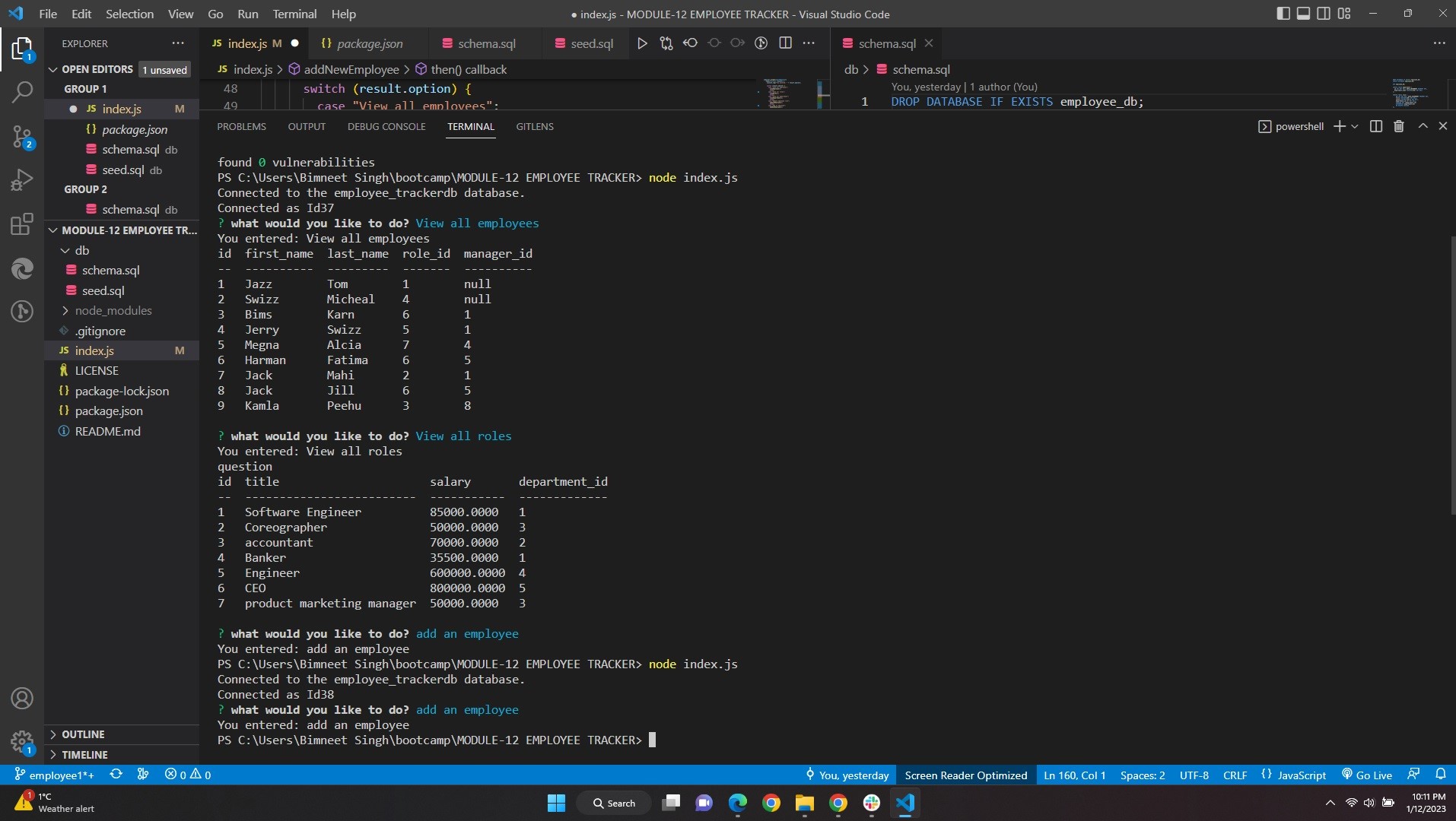 GitHub - JASKIRAT29/EMPLOYEE-TRACKER